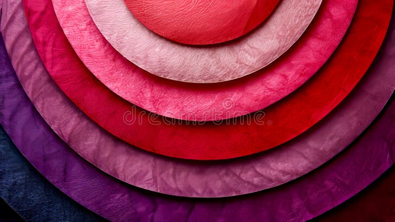 Layers of Vibrant Colored Paper Arranged in Concentric Circles on a ...