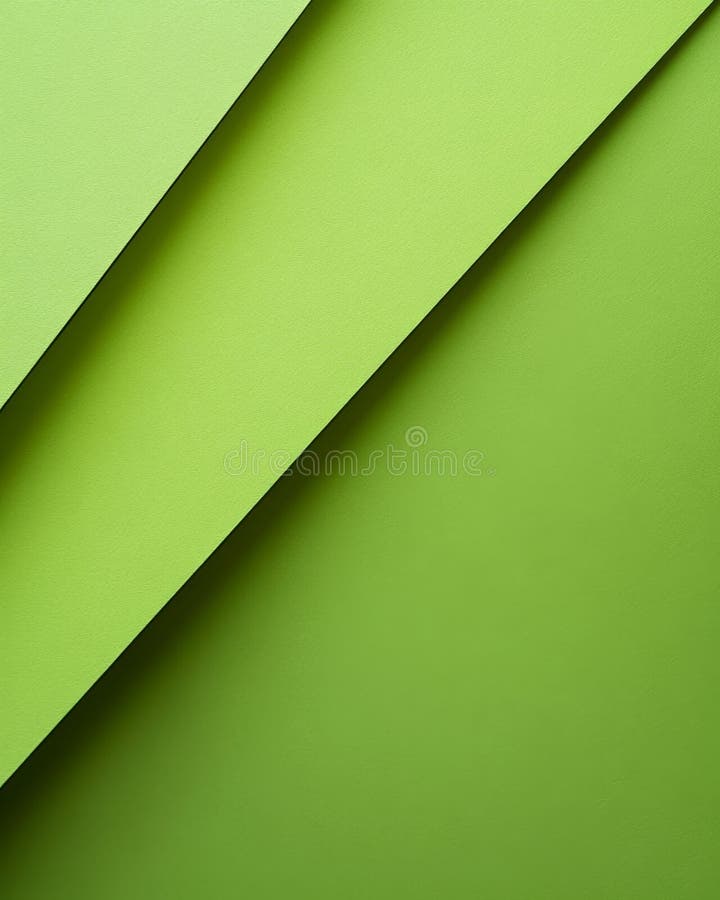 Layers of Vibrant Green Paper Create an Abstract Composition with Sharp ...