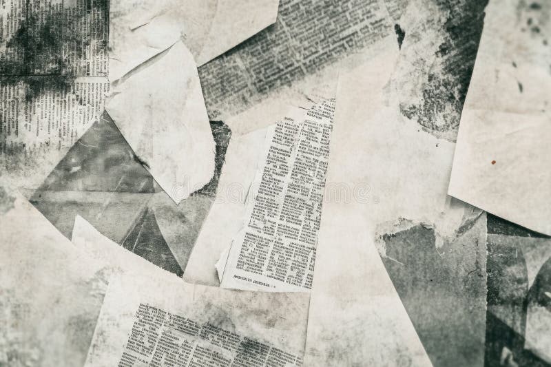 Overlapping Vintage Newspaper Clippings Showcasing Historical News and ...