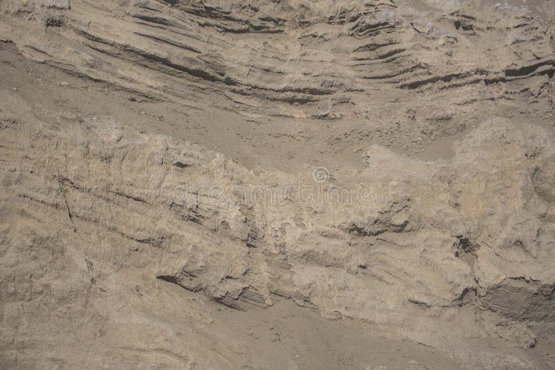 Layers of the Volcanic Soil from Bromo Volcano Java ,Indonesia. Stock ...