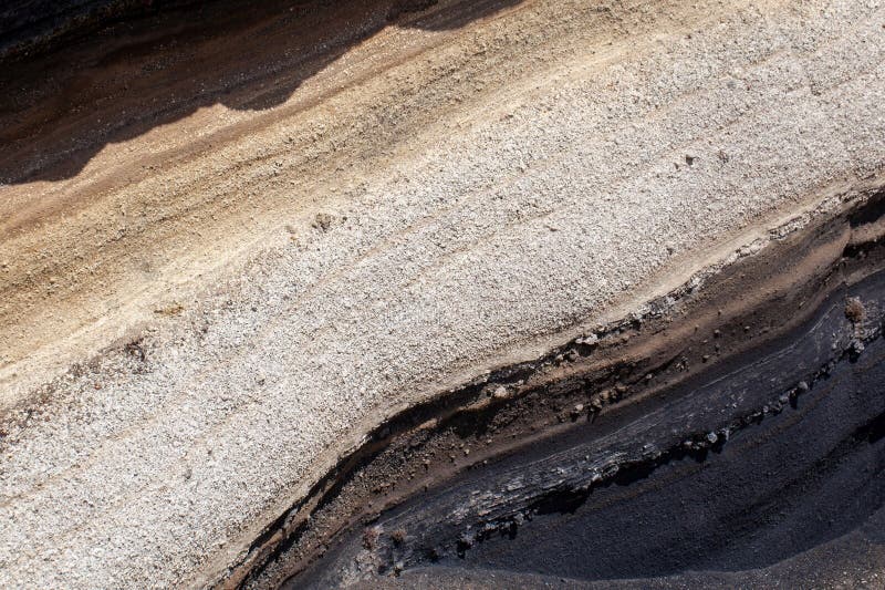 Layers of Volcanic Tuff at the Teide Volcano, Tenerife, Spain Stock ...