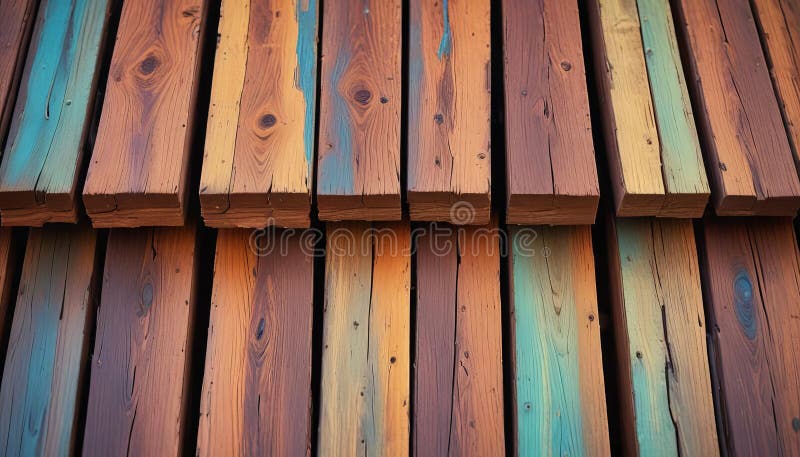 Layers of wood plank wall stock illustration. Illustration of ...