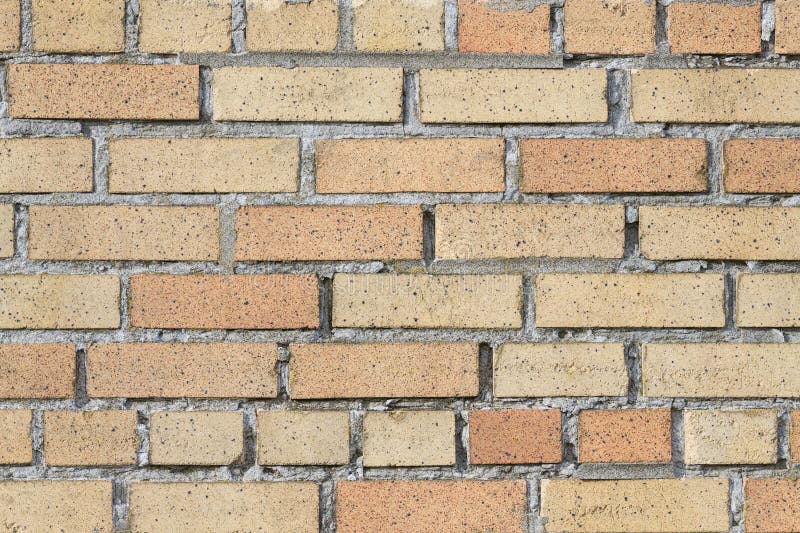 Layers of Yellow Bricks Laid Horizontally in Pattern with Aging Mortar ...