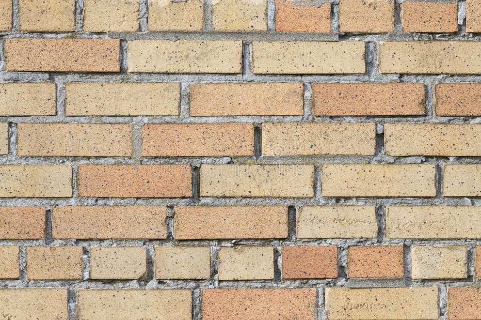 Layers of Yellow Bricks Laid Horizontally in Pattern with Aging Mortar Stock Photo - Image of ...