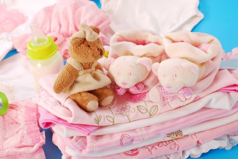 Layette for baby girl stock photo. Image of child, little - 13065646