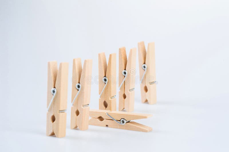 Laying Clothes Pin among Standing Stock Photo - Image of life, candid ...