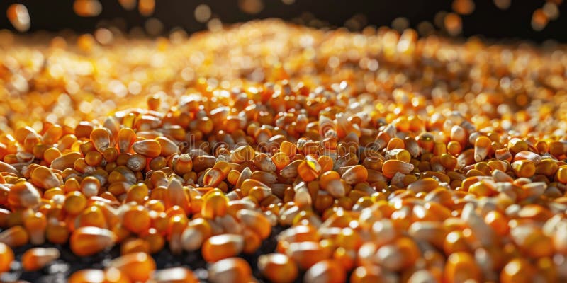 Laying corn on the ground stock photo. Image of rural - 374542372