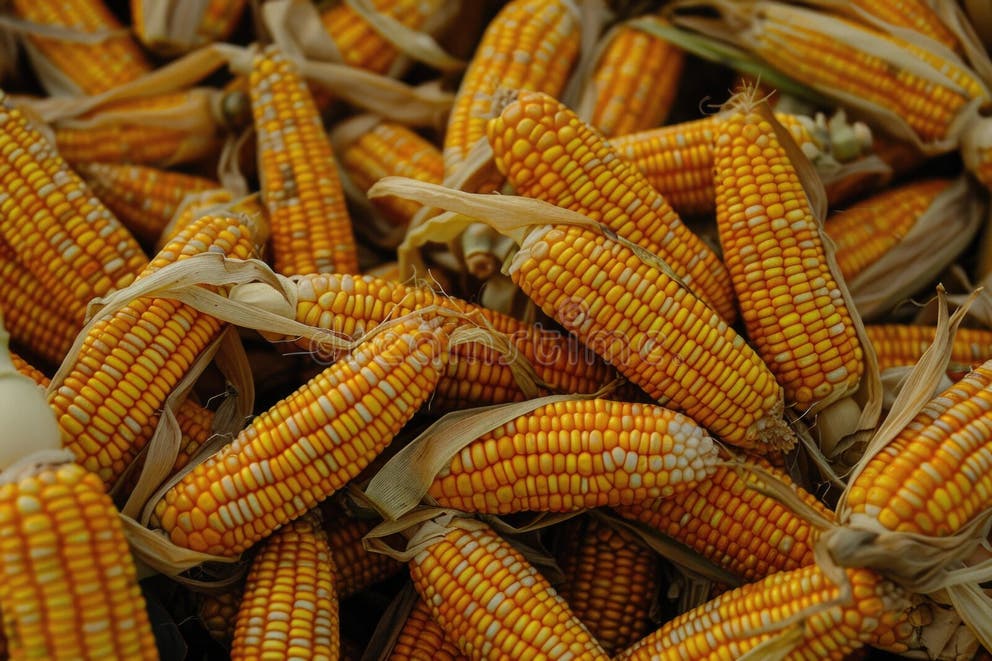 Laying Corn stock photo. Image of food, earth, grain - 383122932