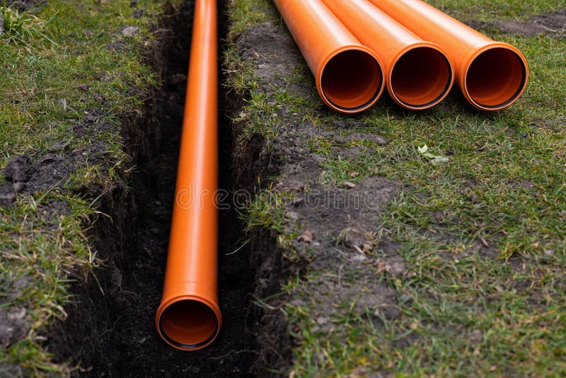 Sewage pipe stock image. Image of industry, plumber - 213298665