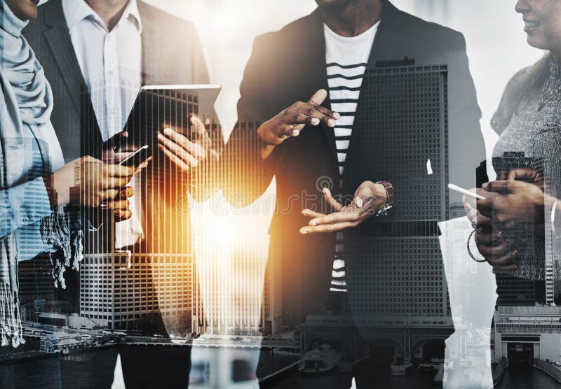 Laying Down the Plans. a Group of Unrecognizable Businesspeople Having ...