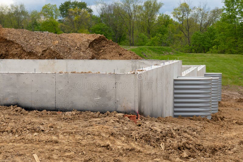 Laying the Foundation Construction Works the Foundation for the House ...