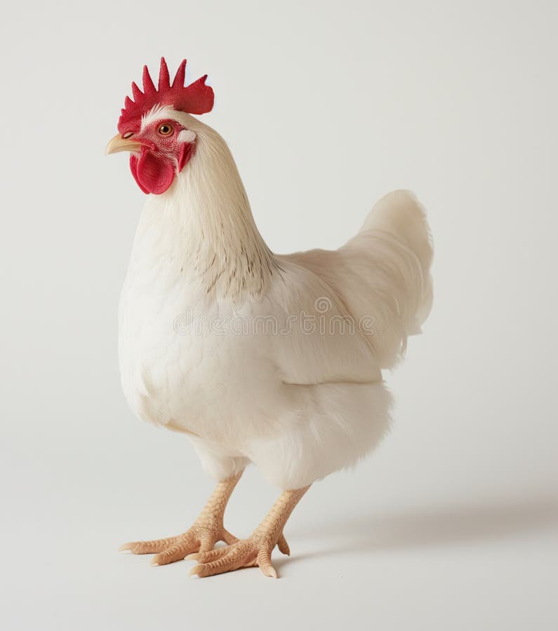 Laying Hen on a White Background Stock Image - Image of brown, meat ...