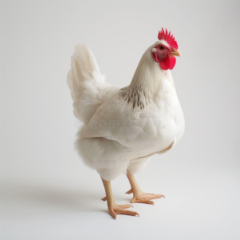 Laying Hen on a White Background Stock Photo - Image of background, meadow: 307886644