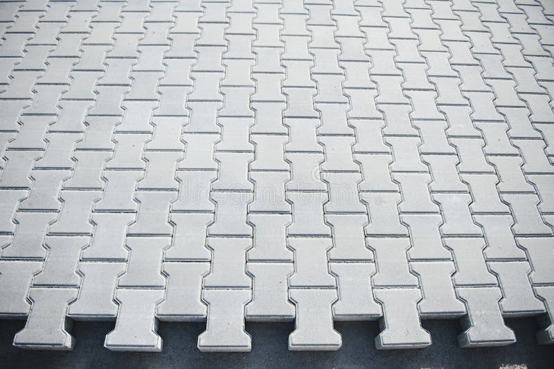 Laying Paving Slabs Gray Stone Blocks Park Paths Stock Photos - Free ...