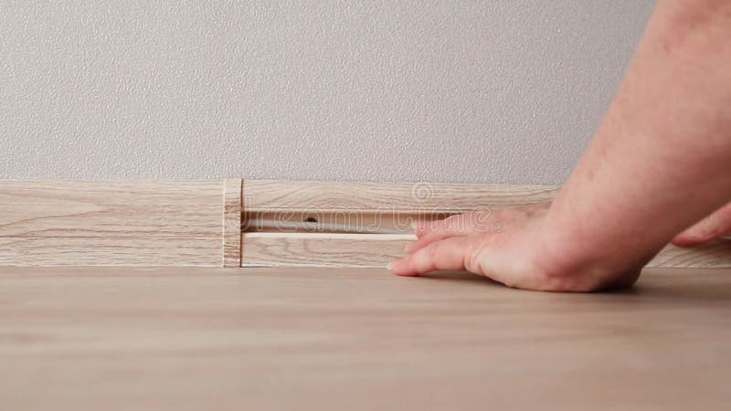 Laying in the Plinth Communication Cable for Working Internet Wi-Fi ...