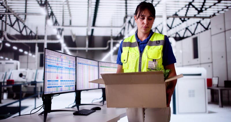 Layoff or Resign. Factory Worker Packing Stock Image - Image of search ...