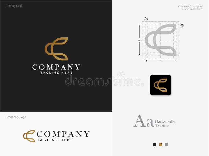 Custom Template Elegan Luxury Mature Company Logo Stock Vector ...