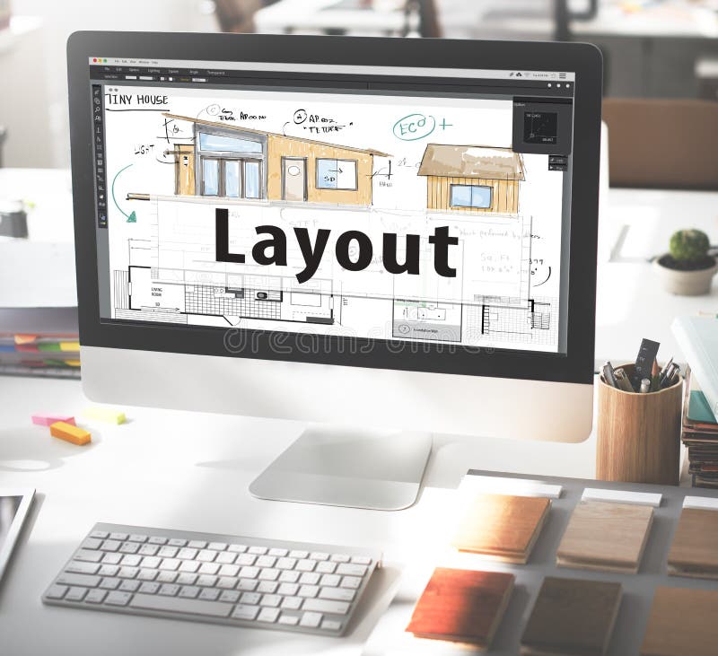 Layout Blueprint Design Consturction Editing Concept Stock Image ...
