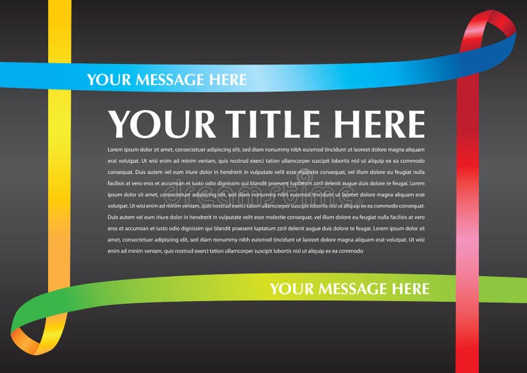 Layout Border of Awareness Ribbons Stock Vector - Illustration of ...