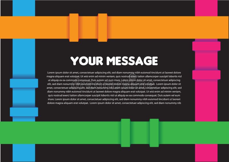 Layout Border Design of Colorful Banners Stock Vector - Illustration of ...