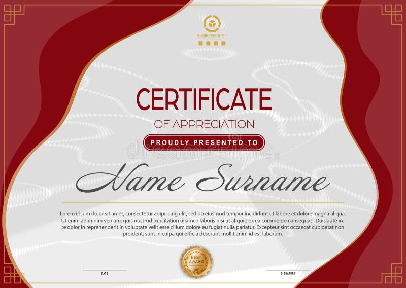 The Layout of the Certificate, Education, Qualifications Stock Vector ...