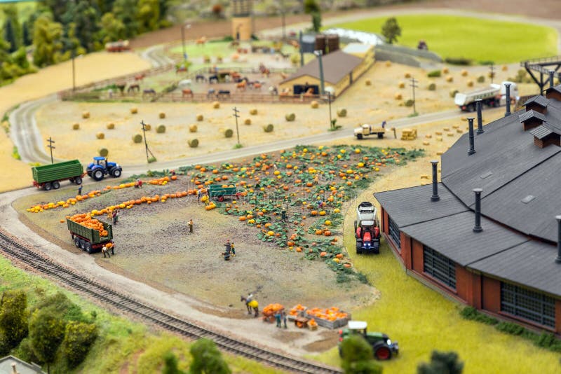 Layout of the City and Small Figures. Field and Farm, Which Produce the ...