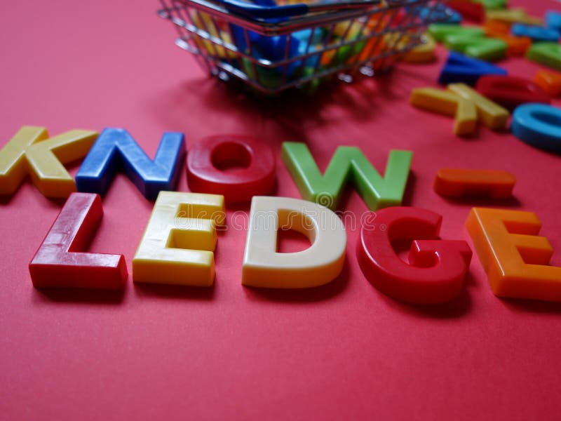 Layout of Colored Letters on the Topic of Knowledge and Education Stock ...