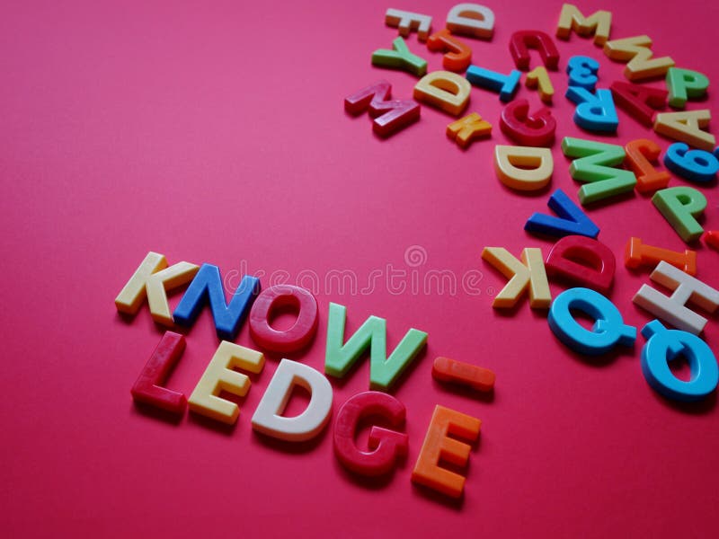 Layout of Colored Letters on the Topic of Knowledge and Education Stock ...