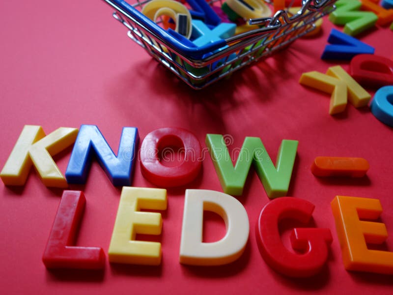 Layout of Colored Letters on the Topic of Knowledge and Education Stock ...