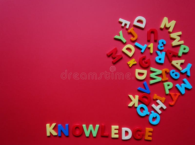 Layout of Colored Letters on the Topic of Knowledge and Education Stock ...