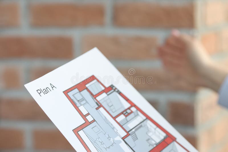 Layout and Design of Apartment on Paper Stock Photo - Image of ...