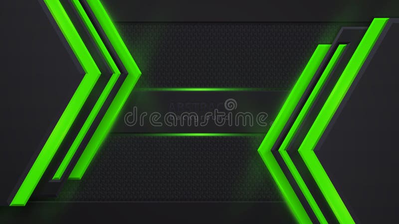 Layout Design Tech. Green and Black Contrast Abstract Technology ...