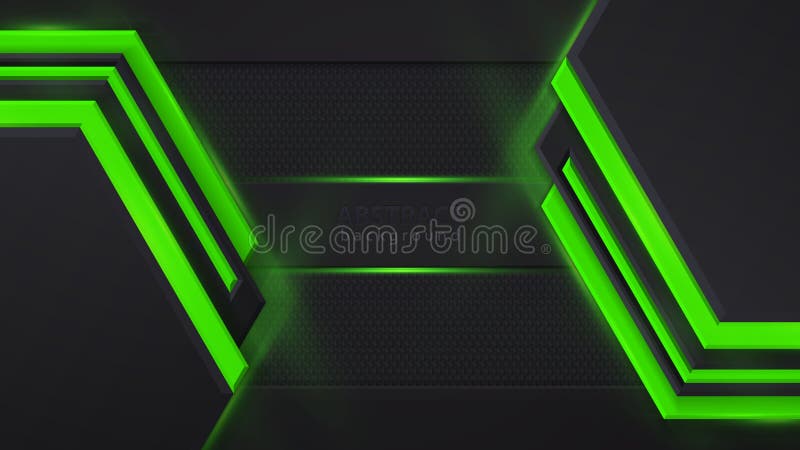 Layout Design Tech. Green and Black Contrast Abstract Technology ...