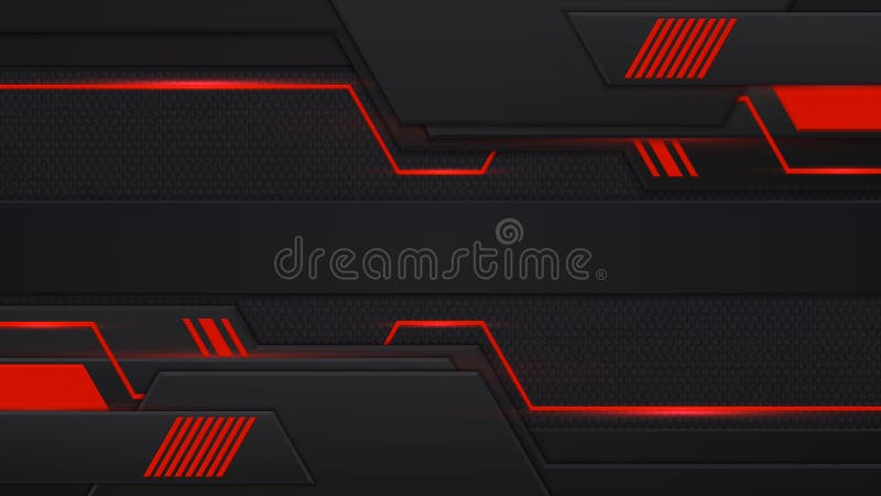 Layout Design Tech. Red and Black Contrast Abstract Technology ...