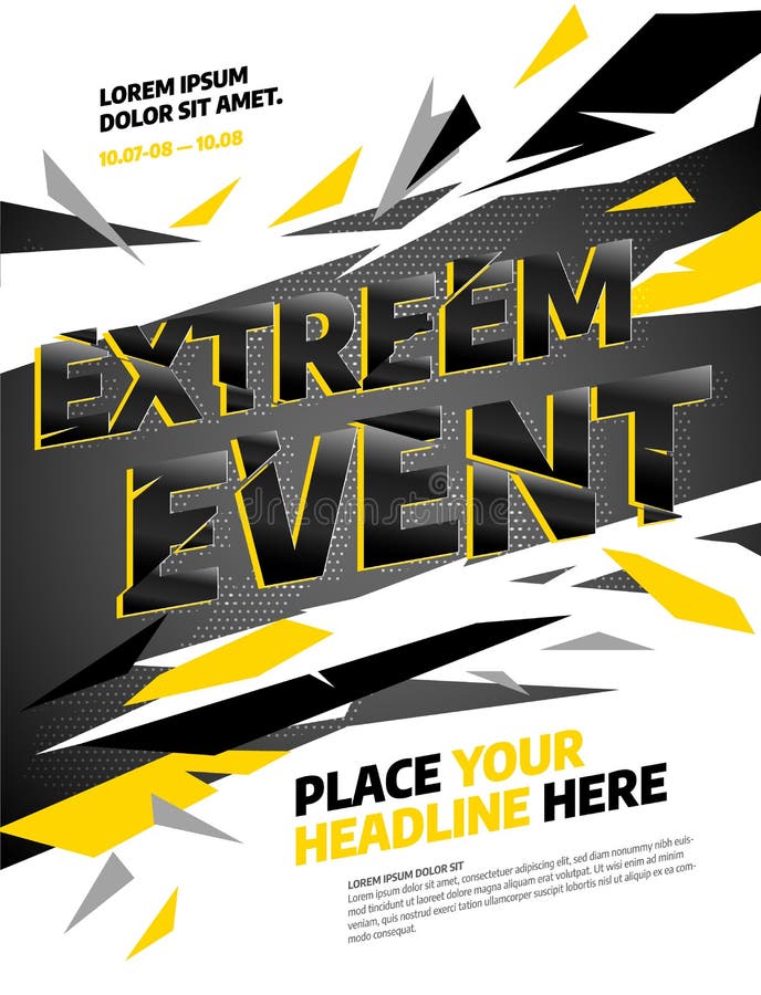 Layout Design Template with Abstract Dynamic Shapes. Stock Illustration ...