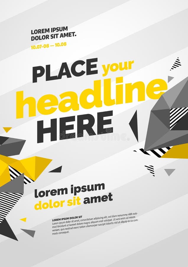 Layout Design Template with Abstract Dynamic Shapes. Stock Vector ...