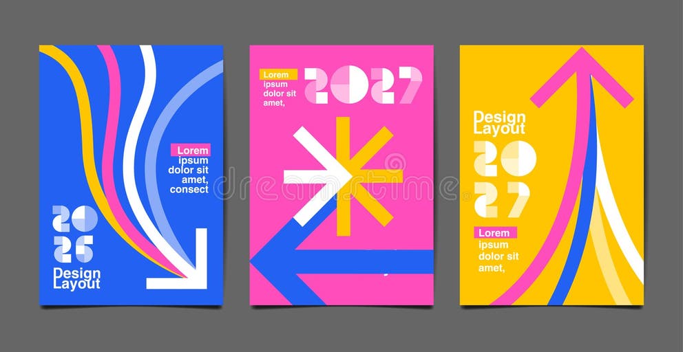 Layout Design, Template Layout Design , Typography, Arrow Direction ...