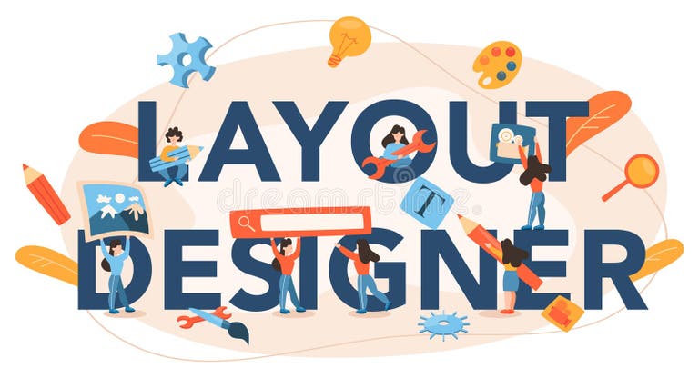 Layout Designer Typographic Header. Web Development, Mobile App Stock ...