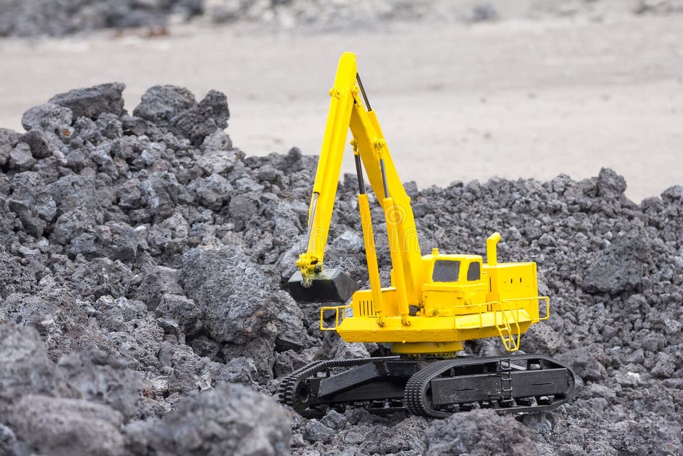 Layout excavator stock photo. Image of engineering, workplace - 70137590