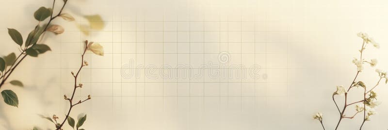 Minimalist Planner Layout Design with Subtle Grid Lines and Floral ...