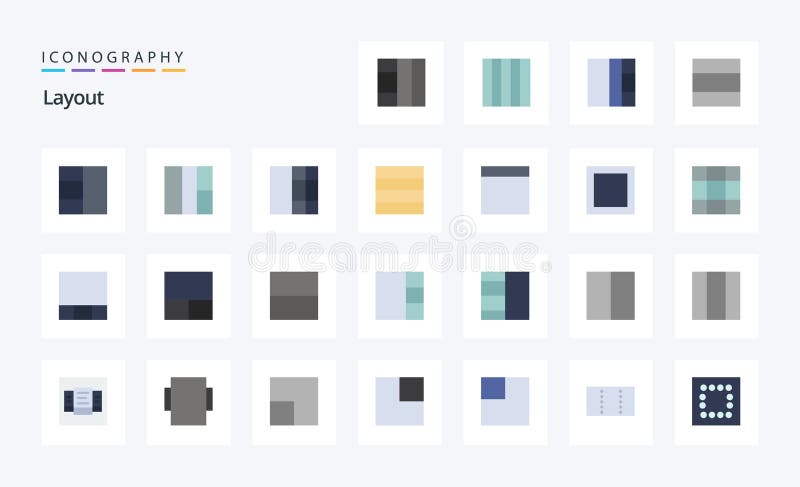 25 Layout Flat Color Icon Pack Stock Vector - Illustration of expand ... 25 Layout Flat Color Icon Pack Stock Vector - Illustration of expand ...