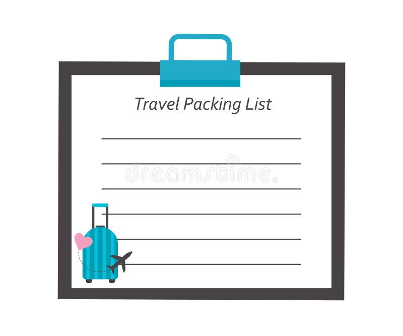 Layout of the Form with an Empty Space for Writing. Checklist with an ...