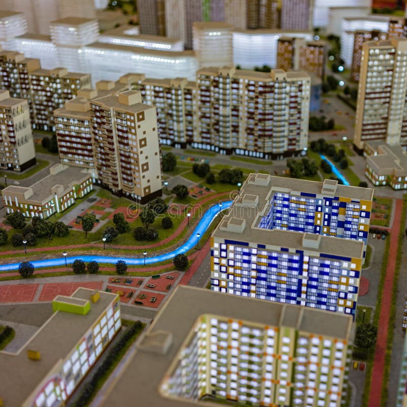 Layout of the Future Residential District. Stock Image - Image of ...