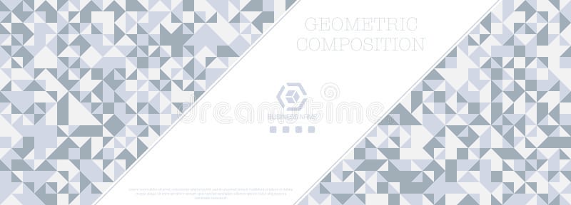The Layout of a Geometric Triangular Design. Template for the Design of a Cover, Booklet or ...