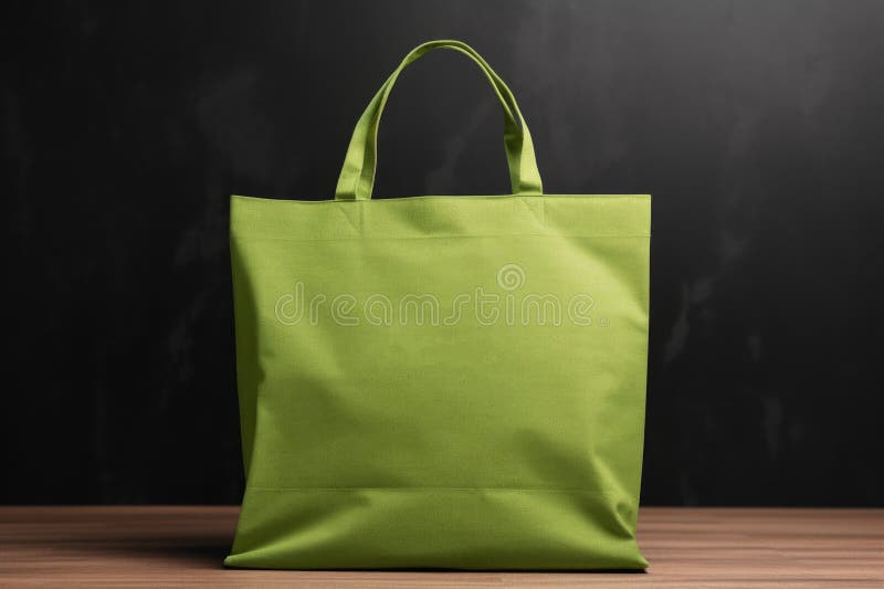 Layout of a Green Cloth Bag , Recyclable Products Stock Illustration ...