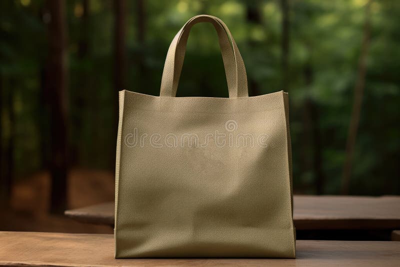 Layout of a Green Cloth Bag , Recyclable Products Stock Illustration ...