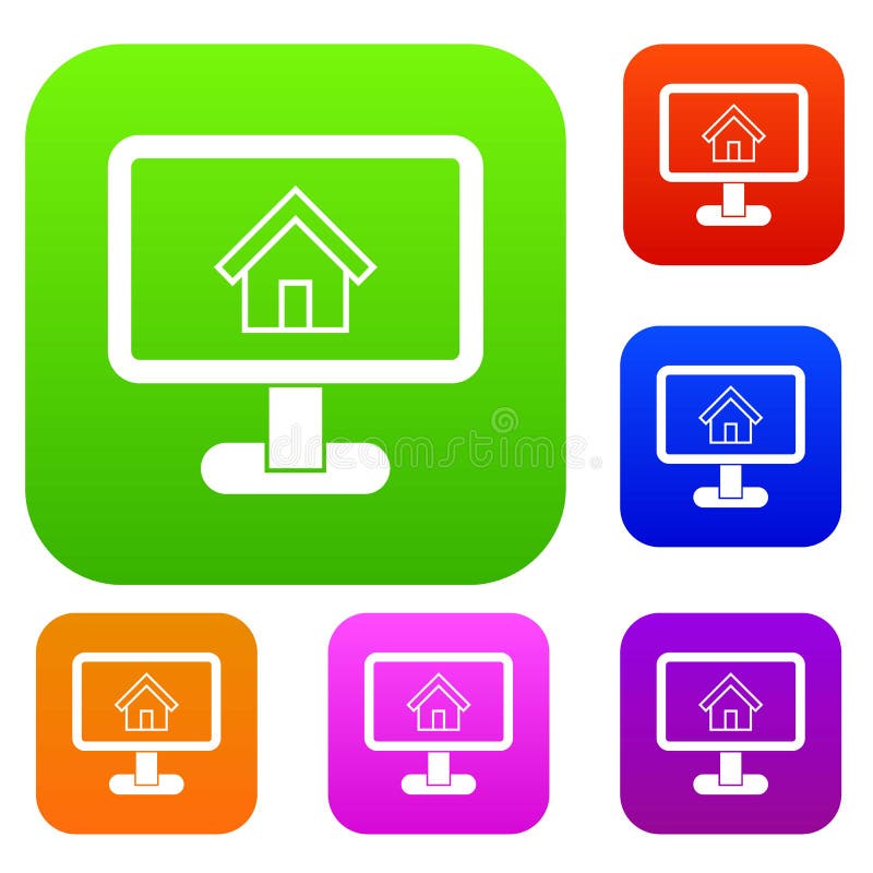 Layout of House Set Collection Stock Vector - Illustration of front ...