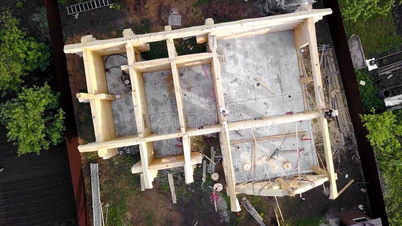 Layout of House Under Construction. Clip. Top View of Empty Layout of ...