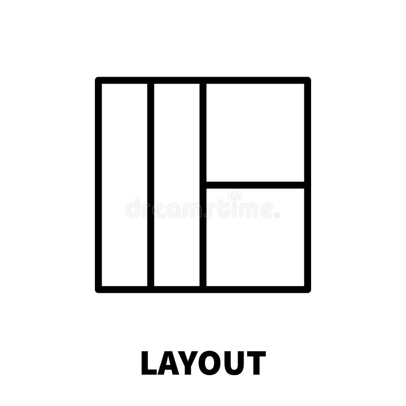 Layout Icon or Logo in Modern Line Style. Stock Vector - Illustration ...