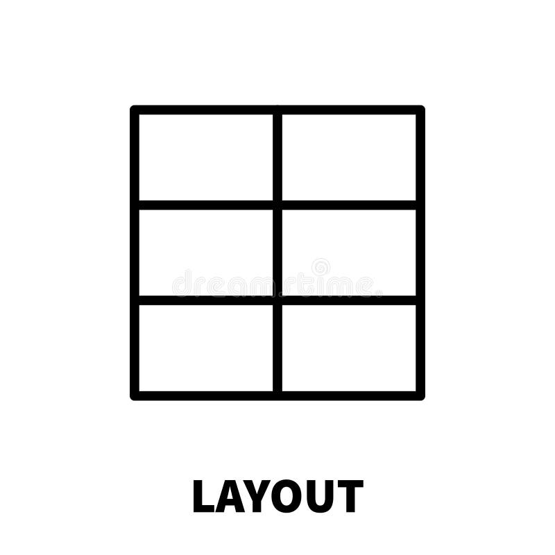 Layout Icon or Logo in Modern Line Style. Stock Vector - Illustration ...